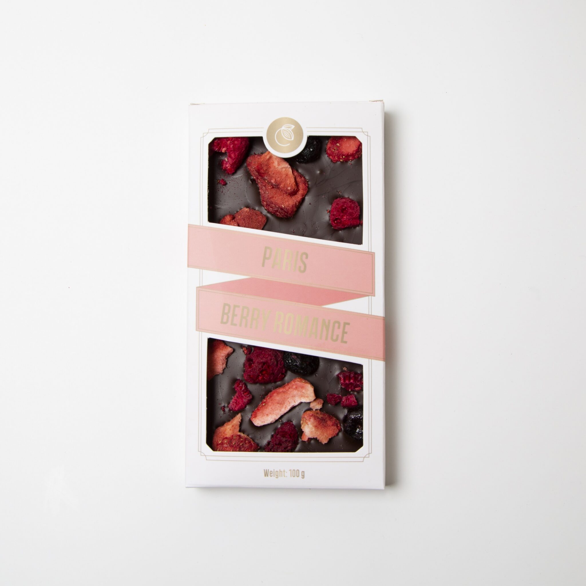 The Delicious Paris Berry Romance Chocolate Bar - Chocoreto