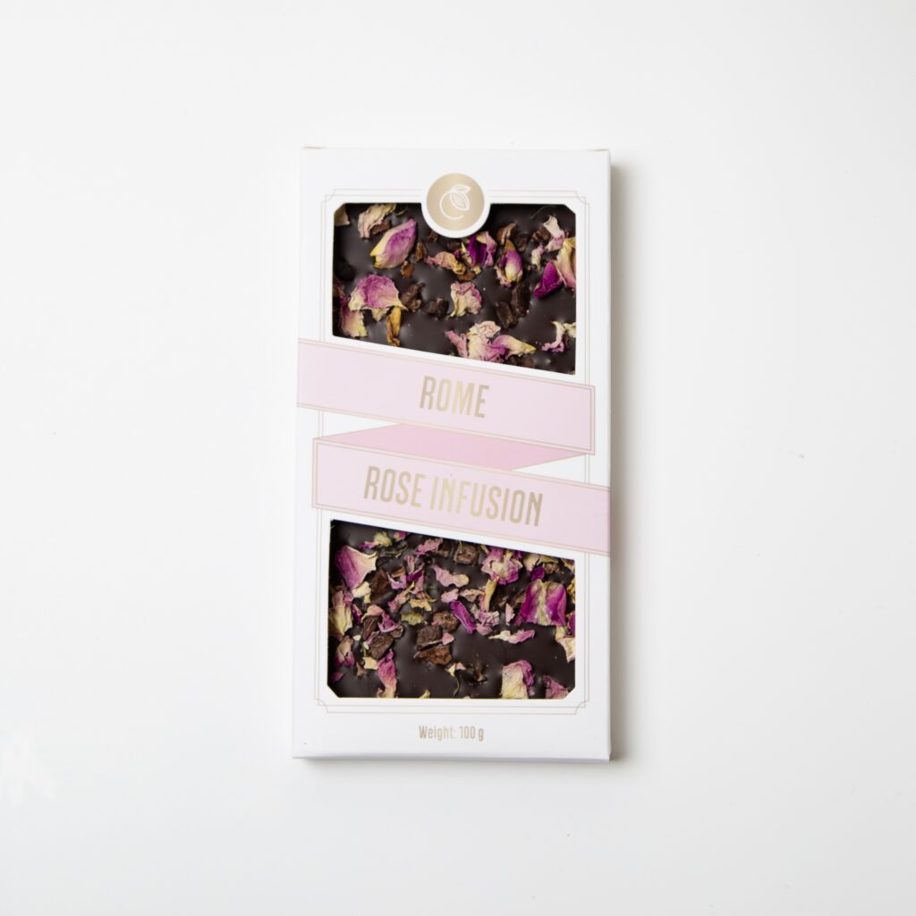 The Delicious Rome Rose Infusion Chocolate Bar - Chocoreto